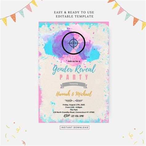 Shooting Target Birthday Invitation Etsy