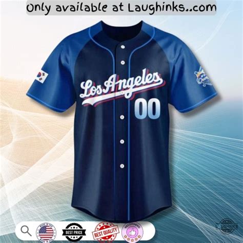 Custom Name 2025 La Dodgers Korean Heritage Night Baseball Jersey Shirt