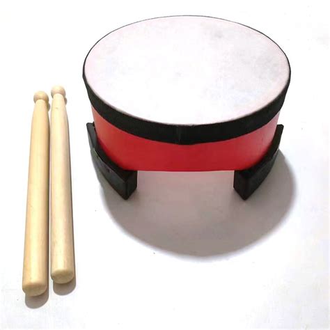 1 Set Of Floor Drum With Mallets Percussion Instrument Musical Toy Hand