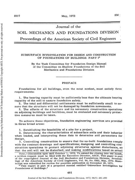 2021 Subsurface Investigation For Design And Construction Of Foundations Of Buildings Part I