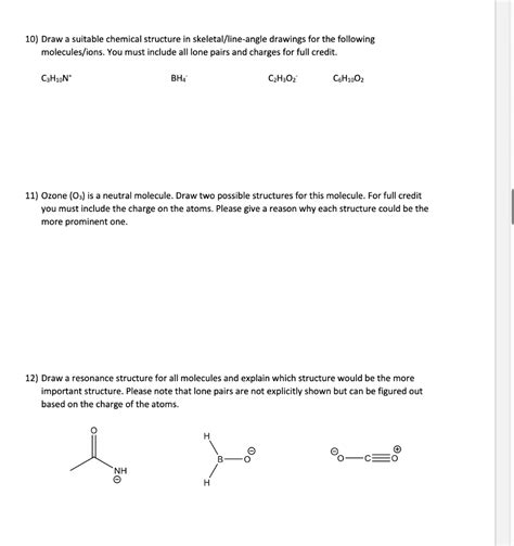[solved] 10 draw a suitable chemical structure in skelet