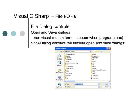 Ppt Visual C Sharp File Io 1 Powerpoint Presentation Free