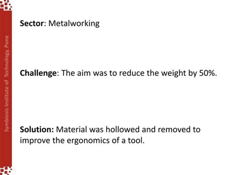 Reducing Process Tooling Weight Ppt