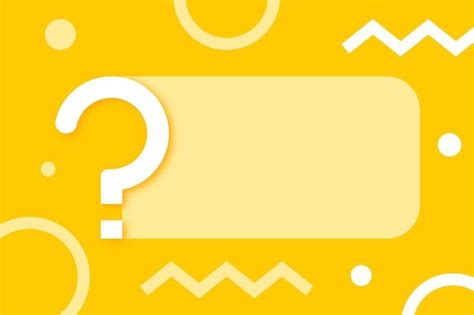 Yellow Background Question Mark Copy Space