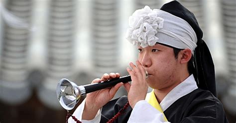 서울경찰악대의 태평소를 맡은 심재윤 대원