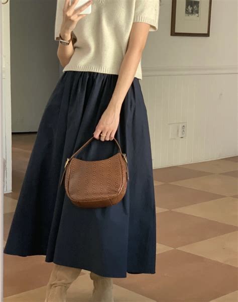 클로젯스토리지 [🧡롱스커트] 리브레 샌드 주름 뒷밴딩 플레어 가을 a라인 스커트 3color