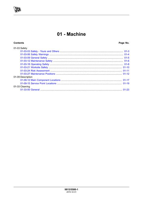 Service Manual Jcb 2dxl Backhoe Loader