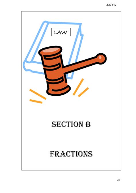 Common Fractions Lecture Notes SECTION B FRACTIONS LAW Learning Outcomes By The End Of