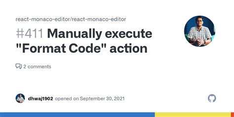 Manually Execute Format Code Action · Issue 411 · React Monaco