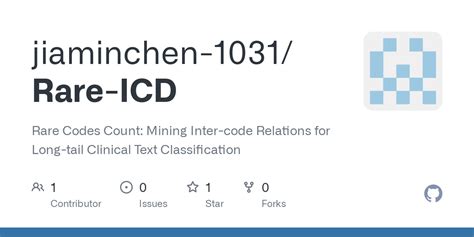 Github Jiaminchen 1031rare Icd Rare Codes Count Mining Inter Code Relations For Long Tail