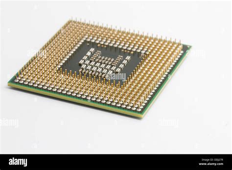 Cpu Processor Chip On White Background Stock Photo Alamy