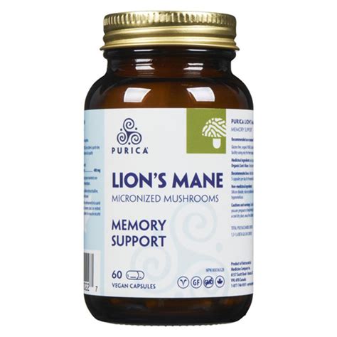Purica Lions Mane Memory Support Vegan Capsules 60 Count Voilà