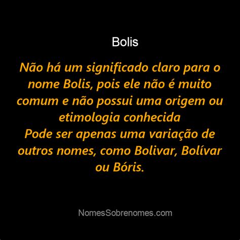 👪 → Qual O Significado Do Nome Bolis