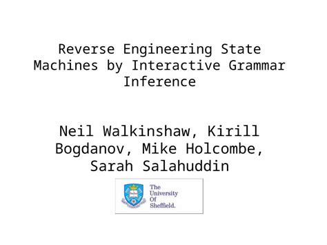 Pptx Reverse Engineering State Machines By Interactive Grammar Inference Dokumentips