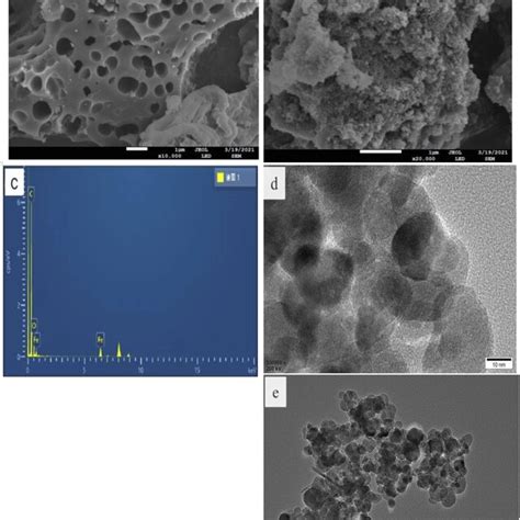 SEM TEM EDS And HRTEM Of CBc And Fe O CBc A CBc SEM B Download Scientific Diagram