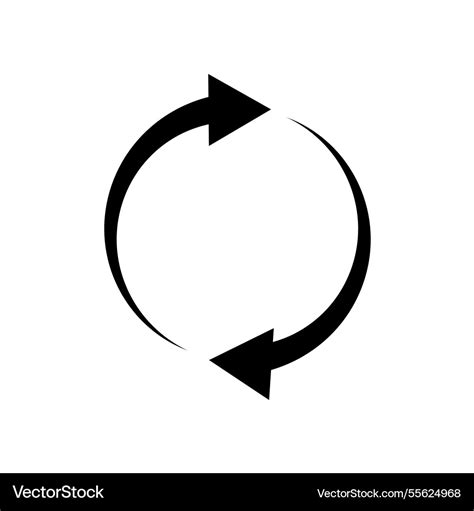 Circular Arrow Icon Refresh Rotation Symbol Vector Image