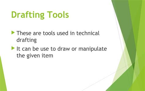 TLE Technical Drafting Drafting Tools PPT