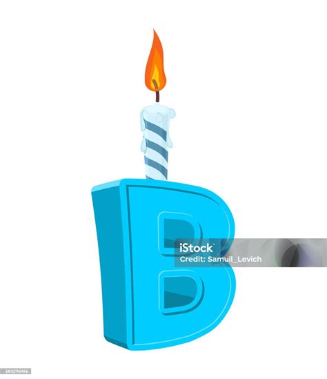 편지 B 생일 폰트입니다 편지 그리고 촛불입니다 기념일 문자 부호입니다 축 하 Abc 기념일에 대한 스톡 벡터 아트 및 기타