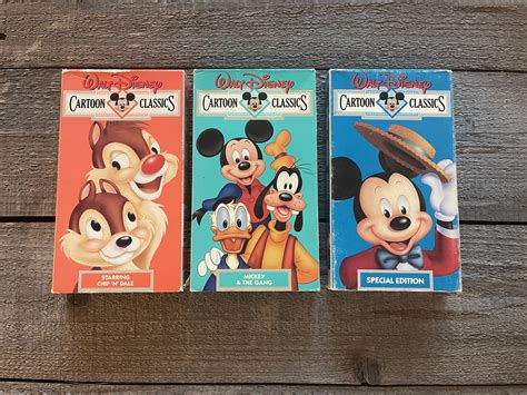 Walt Disney Cartoon Classics Vhs You Choose Chip N Dale Mickey