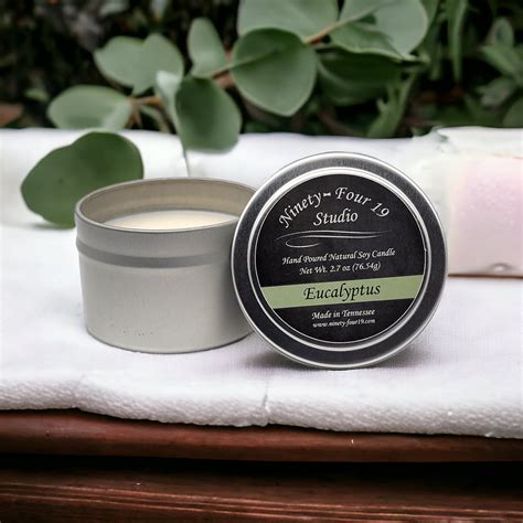Scented Natural Soy Wax Candle Eucalyptus Fragrance