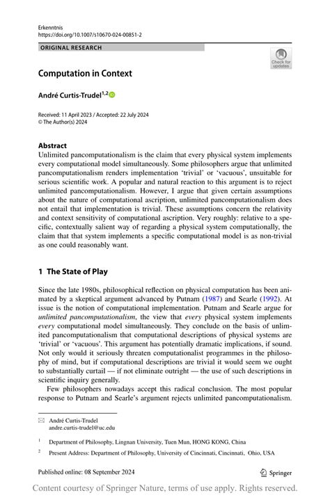 Pdf Computation In Context