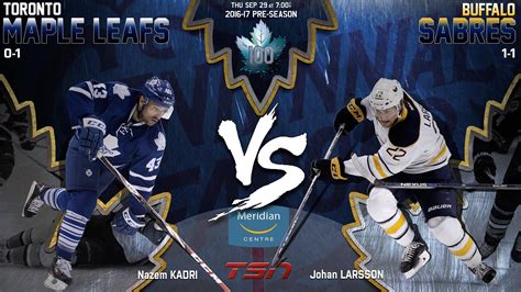 Maple Leafs Vs Sabres Exhibition Gamecard R Leafs