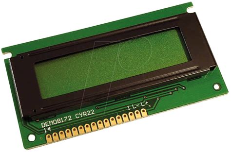 LCD PM 1X8 11 A LCD Module 1x8 H 10 8mm Ye Gn W Backl At Reichelt Elektronik
