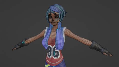 3d Model Cartoon Rigged Cute Girl Luch Character 3d Model Turbosquid
