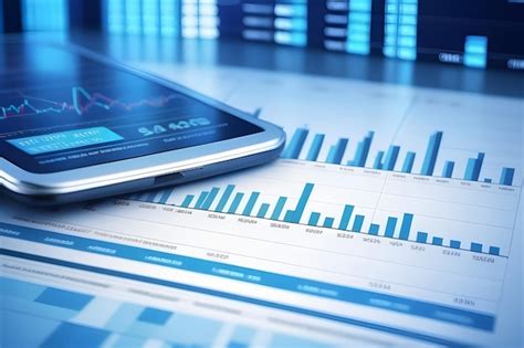 Premium Photo Stock Market Graphs Generative Ai