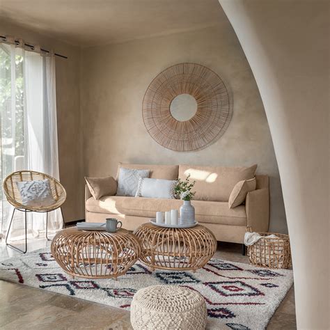 Table Basse Neta Bois Naturel D 73 Cm Atmosphera Créateur Dintérieur