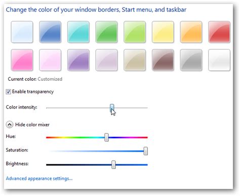 Цветовая схема Windows