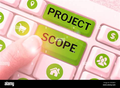 Conceptual Display Project Scope Word Written On Evaluation Of Work Efforts A Product