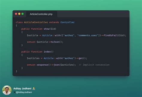 Aditya Jodhani On Linkedin Laravel Eagerloading Php Webdevelopment Laraveltips Performance