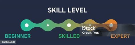 기술 수준 규모 인포그래픽 구성표 성장 성공과 성취 사업의 다이어그램 단계 초보자부터 전문가까지 벡터 일러스트 레이 션 0명에