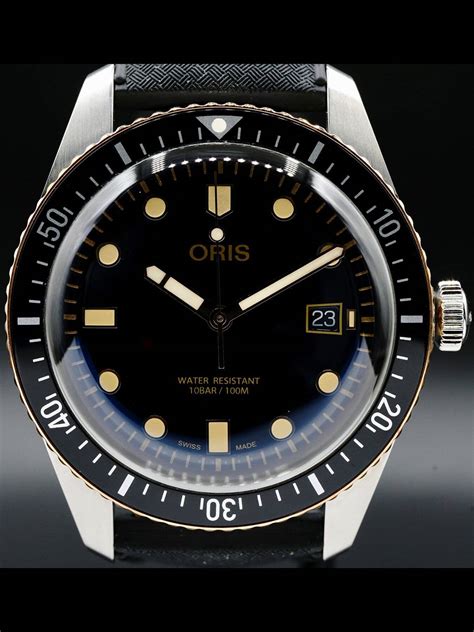Oris Divers Sixty Five Black Dial On Rubber Strap 01 733 7720 4354