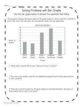 Bar Graph Problem Solving Interactive Notebook Activity Quick Check TEKS C
