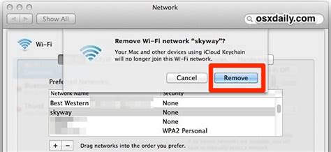 How To Forget A Wi Fi Network In Mac Os X Os X Daily