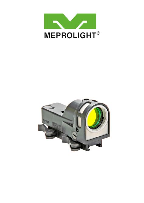 User Manual Meprolight Mepro M21 English 32 Pages