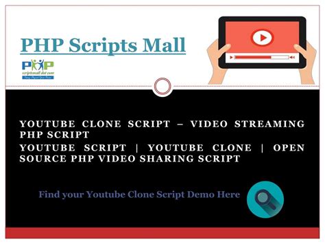 ppt youtube clone script videostreaming php script powerpoint
