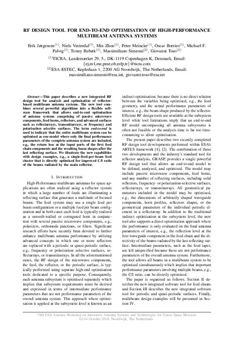Pdf Rf Design Tool For End To End Optimisation Of High Performance
