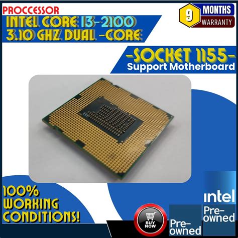 Intel Core I3 2100 3 10GHz Dual Core 2nd Gen Sandy Bridge Processor Motherboard Support Sockets