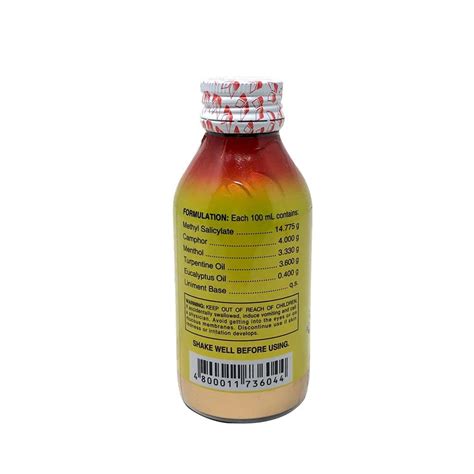 Methyl Salicylate Camphor Menthol Omega Pain Killer Liniment 120ml