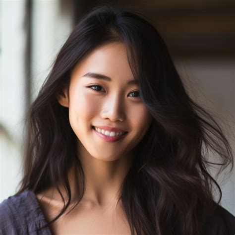Premium Ai Image Asian Woman Smiling