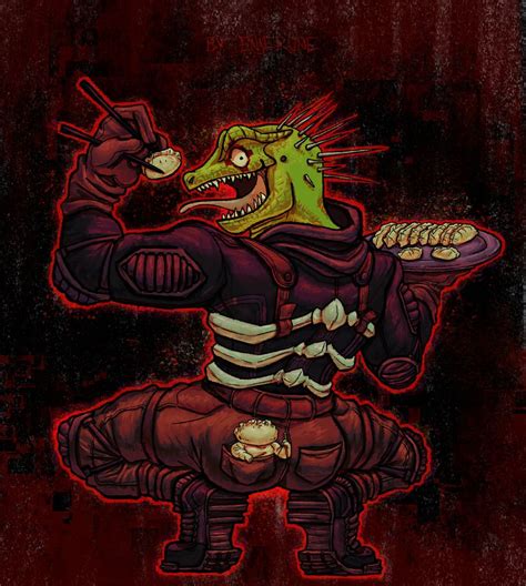 Caiman And Gyoza Man Dorohedoro Drawn By Enjerune Danbooru