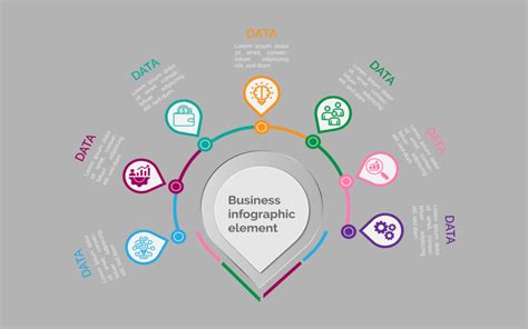 Circle Style 7 Step Vector Eps Infographic Element Template Design