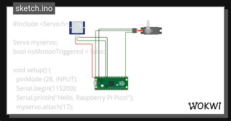 Smart Door Servopir Sensors Copy Wokwi Esp32 Stm32 Arduino Simulator