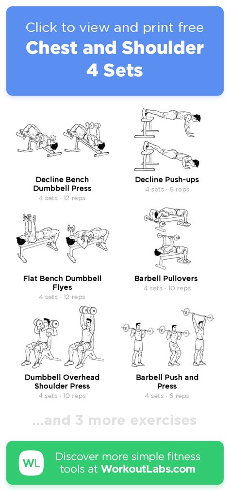 Free Workout Chest And Shoulder 4 Sets 17 Min Abs Back Chest