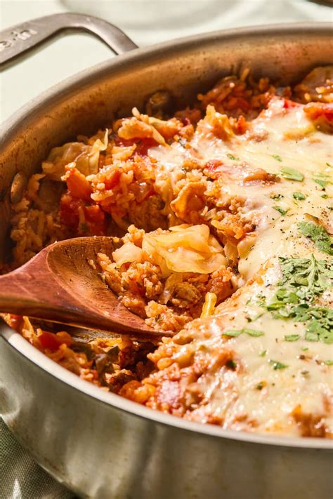 Unstuffed Cabbage Roll Skillet Easy One Pan Dinner Recipe Wyse Guide