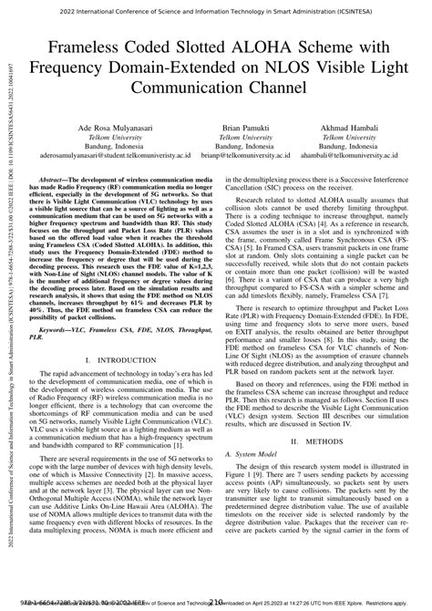 pdf frameless coded slotted aloha scheme with frequency domain