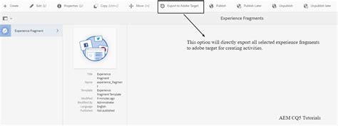 Aem Experience Fragments Integration Adobe Target Aem Cq5 Tutorials